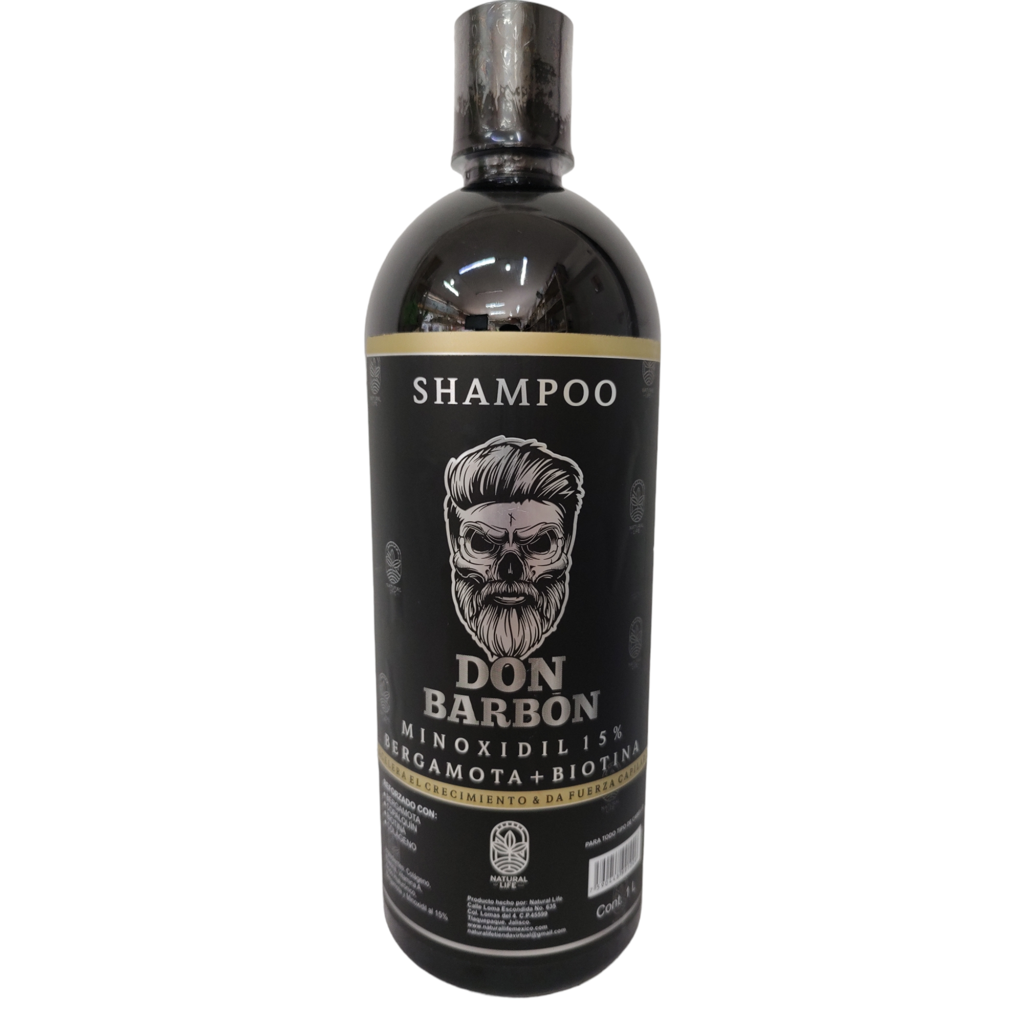 Shampoo Don Barbón con Minoxidil 15% 1 litro | NatuZem